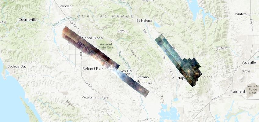 Imagery for Northern California Fires Published | Vexcel Data Program